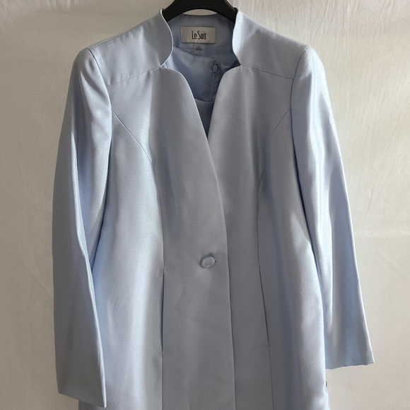 Le Suit | Dresses | Le Suit Womens Powder Blue Long Jacket Dress Suit ...
